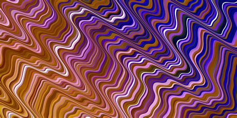 Dark Pink Yellow Vector Template With Curved Lines Abstract Illustration With Bandy Gradient