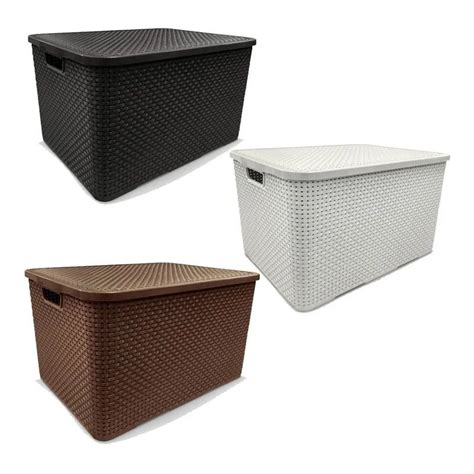 Caixa Organizadora Rattan Tampa Litros Arqplast Shopee Brasil
