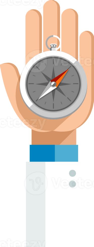 Business Hand With Compass 18923976 Png