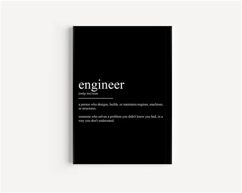 Engineer Definition Print Magic Posters