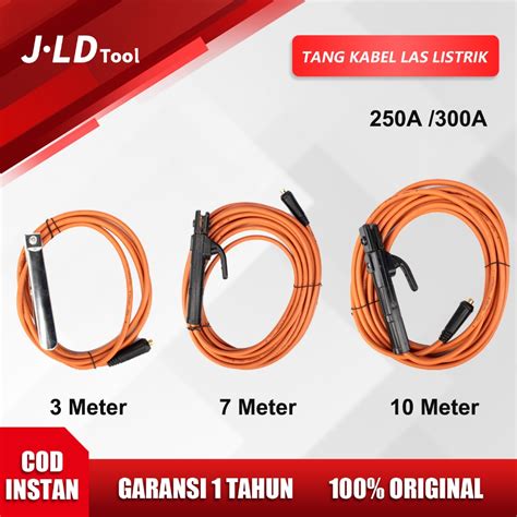 Jual Jld Set Kabel Las Listrik 300a Tang Laskabel Panjang 3 10m Kabel Las Tembaga Asli Kabel