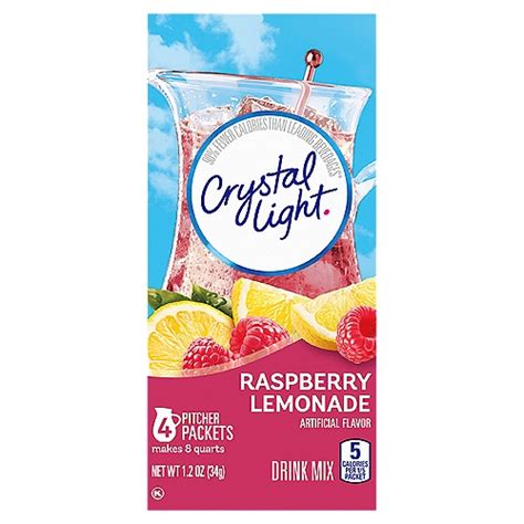 Crystal Light Raspberry Lemonade Drink Mix 4 Ct Pitcher Packets Shoprite