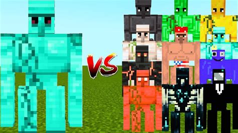 Diamond Golem Vs All Golems In Minecraft Youtube