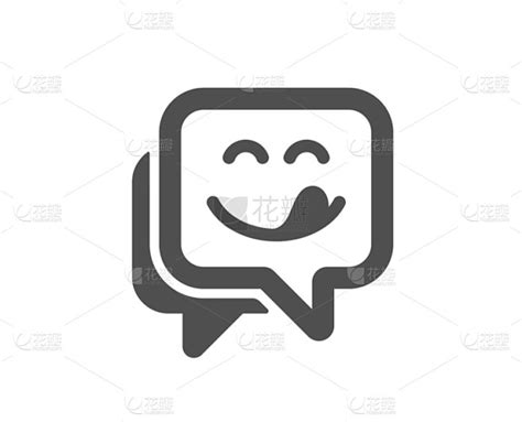 表情符号舌头标志图标传媒精神振作饥饿的泡泡微笑演讲