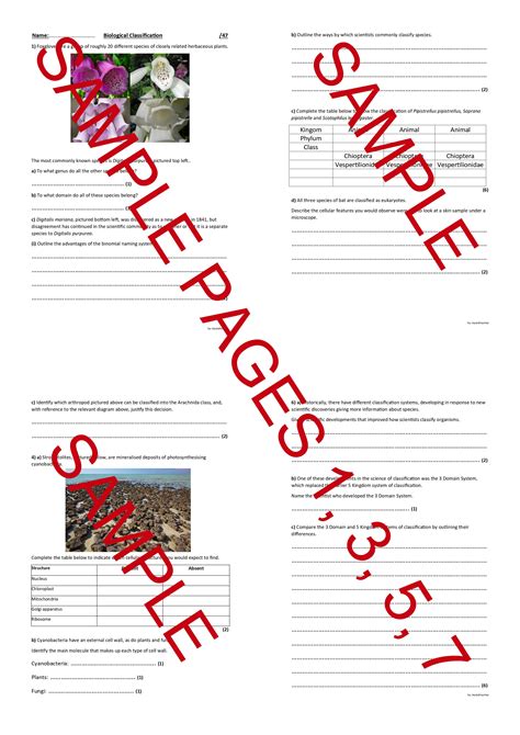 Biological Classification Teaching Resources