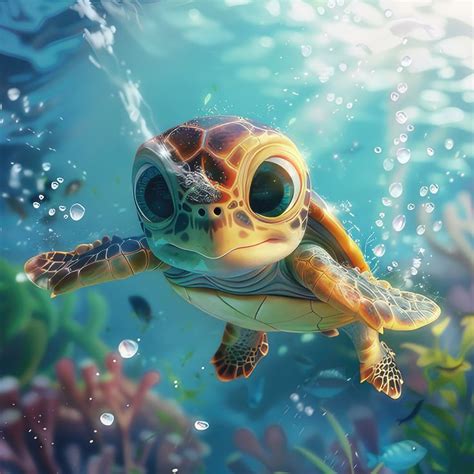 Turtle Digital Art Digital Turtle  Savannah Animal Clipart Young