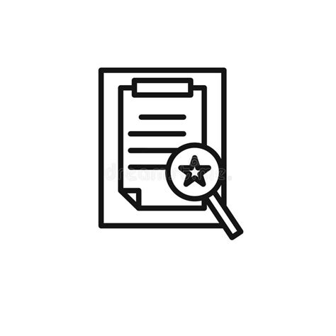 Assessment Icon Outline Collection In Black Stock Vector Illustration