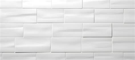 Premium Photo White Ceramic Rectangle Mosaic Tile Geometric Pattern