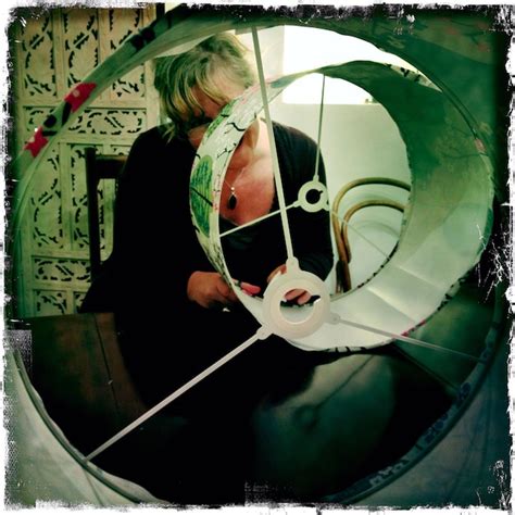 Premium Photo Portrait Of Woman Making Lamp Shades