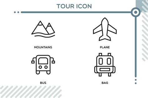 Tour Icon Bundle Graphic By Freddyadho · Creative Fabrica