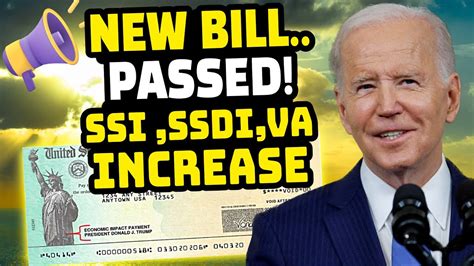 New Bill Passed Social Security Benefits Increase SSDI SSI VA Confirmed YouTube