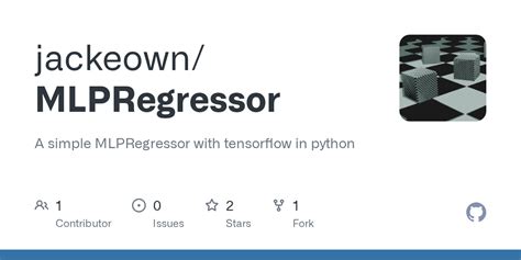 GitHub Jackeown MLPRegressor A Simple MLPRegressor With Tensorflow In Python