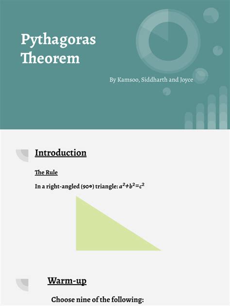 Maths Y8 Pythagoras Theorem Presentation Pdf