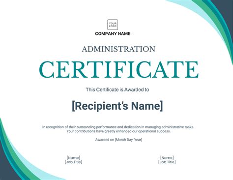 Free Administration Certificate Template To Edit Online