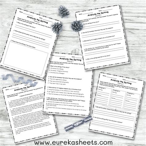 Setting Ideas And Worksheets Elementary Free And Differentiated