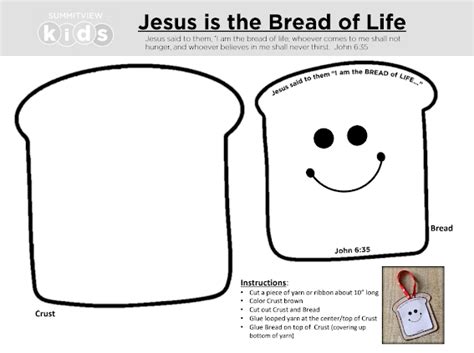 Printable Jesus Is The Bread Of Life Craft Booklet John 6 35 Artofit