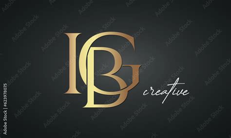 Luxury Letters Ibg Golden Logo Icon Premium Monogram Creative Royal