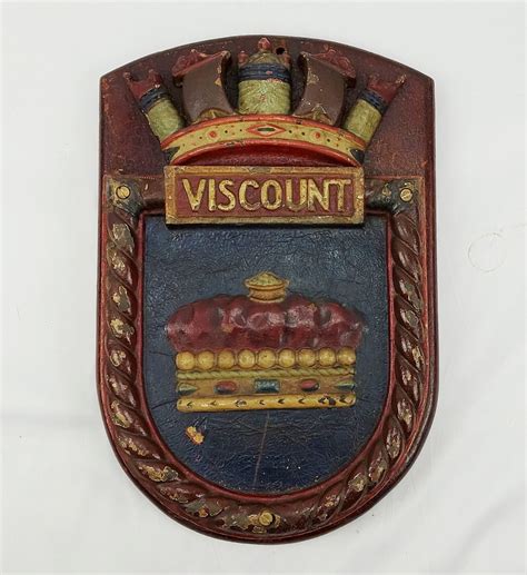 Hms Viscount D92 V Class Destroyer Bridge Screen Badge Sally Antiques