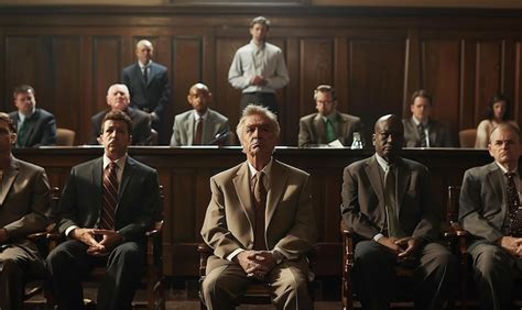 Jury In Court With Lawyers And Judge Board Premium Ai Generated Image