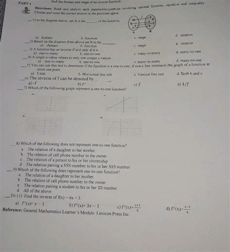 PART 1 Lind The Domain And Range Of An StudyX