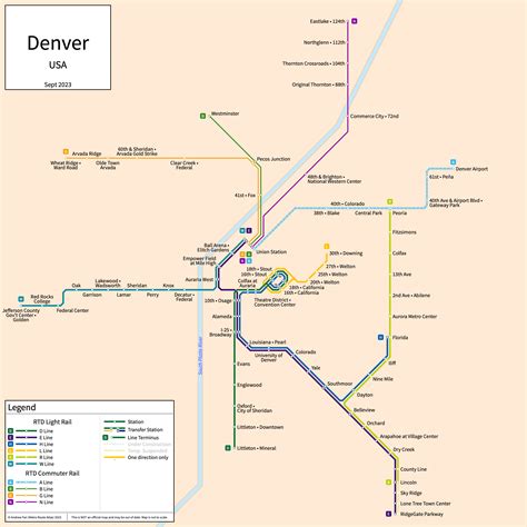 Denver Light Rail Map 2023
