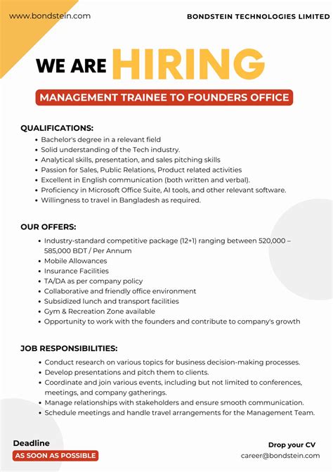 Managementtrainee Workwithfounders Strategy Sales Businessgrowth Bondstein Technologies