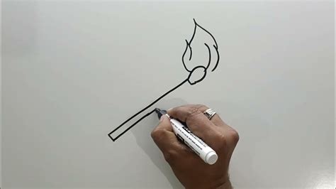 How To Draw A Burning Stickburning Stick Drawing Drawing Youtube