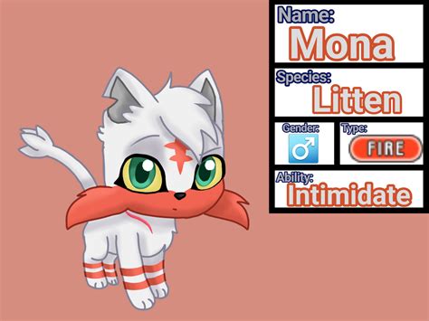 Pokemon Oc Mona The Shiny Litten By Kumbathelion On Deviantart