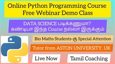 Python Course Free Webinardemo Classfoundation For Datasciencemass