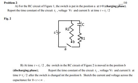 Solved Problem A For The RC Circuit Of Figure The Chegg