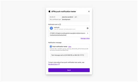Push Notification Tester Chat Ios Sdk Sendbird Docs
