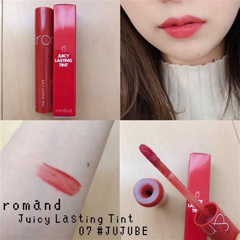 ジューシーラスティングティント 07 Jujube｜romandndは落ちないのか？色持ちに関する口コミ「めちゃめちゃかわいいティント💕