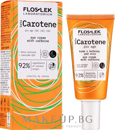Околоочен крем с кофеин и бета каротин Floslek Beta Carotene Cream