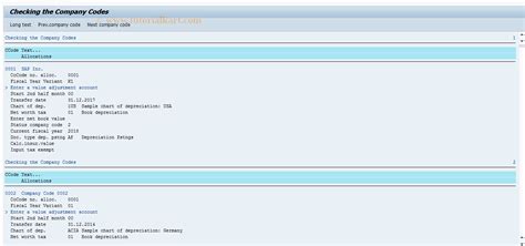 Oak2 Sap Tcode C Am Consist Company Code