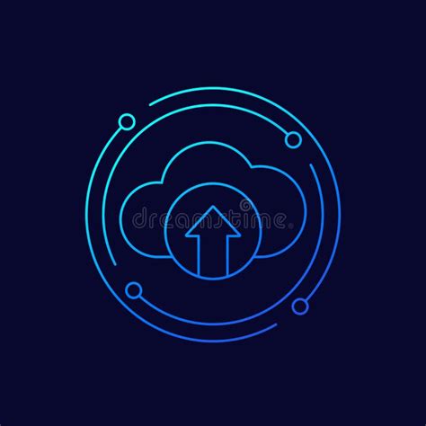 Uploading To A Cloud Line Icon Vector Stock Vector Illustration Of Uploading Upload 261112863