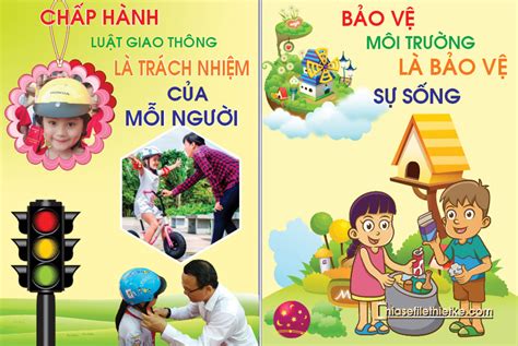 File Thiết Kế Corel Tuyên Truyền Bảo Vệ Môi Trường Cho Các Trường Mầm