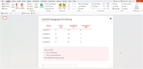 Formatting Text Shapes Tables And Accessing On Brand Bullets