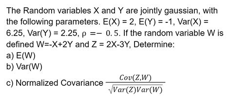 solved the random variables x and y are jointly gaussian
