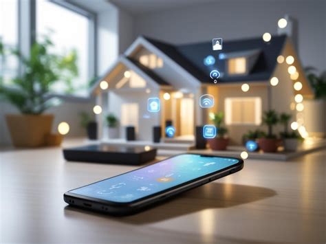 Premium Photo Smart Home Controlled By Smartphone Internet Of Things