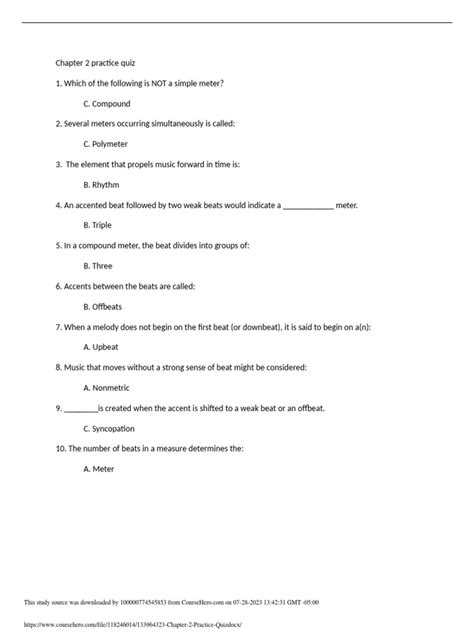 Chapter 2 Practice Quiz Pdf