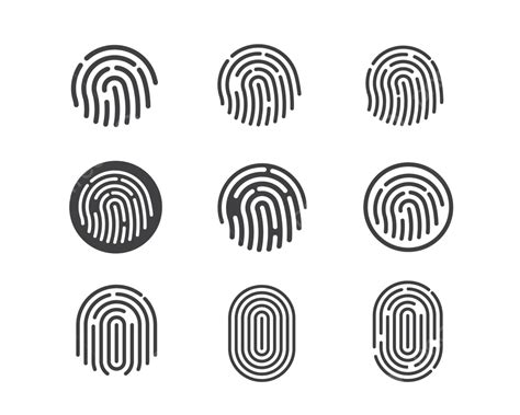 Fingerprint Logo Icon Illustration Vector Template Thumbprint Icon