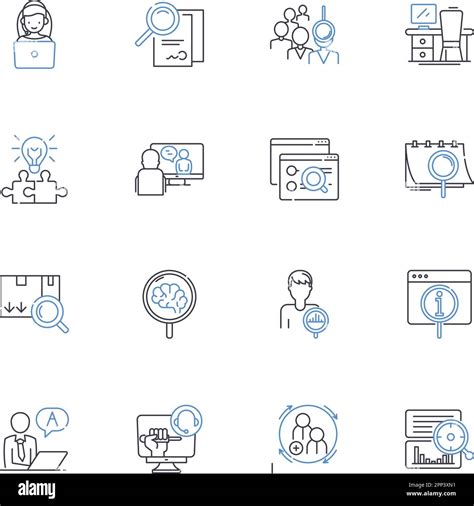 Testing Line Icons Collection Quality Verification Validation