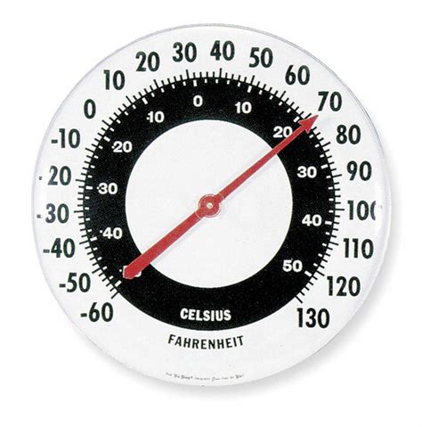 Taylor Analog Thermometer 60° To 120°f 50° To 50°c 18 In Dia 2 1