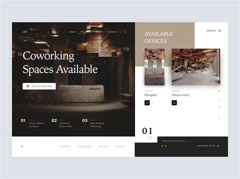 Dot Co Coworking Space Website Header Figma And Adobe X Ui Dux