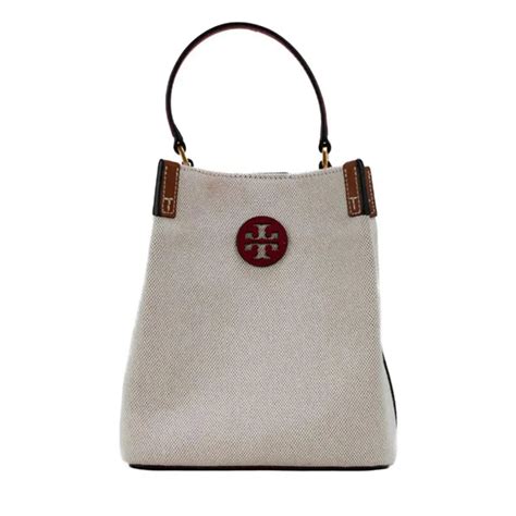 Túi Đeo Chéo Tory Burch 86843 Blake Small Natural Tory Red Canvas