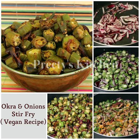 Preety S Kitchen Okra Onions Stir Fry Bhindi Aur Pyaz Ki Sabzi