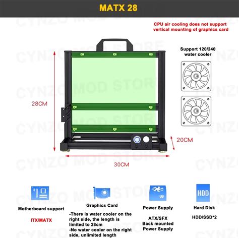 Yeyngqc Diy Gamers Cabinet Mod Itx Matx Case Open Frame Aluminum