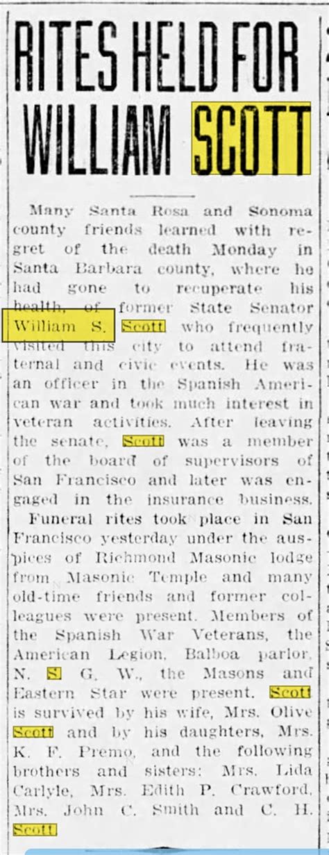 William Stoddard “wild Bill” Scott 1870 1933 Find A Grave Memorial