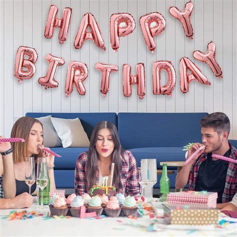 Globos De Letra Metalicos Happy Birthday Letrero 40cm B30 Mercado Libre