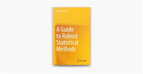 ‎a Guide To Robust Statistical Methods By Rand R Wilcox On Apple Books